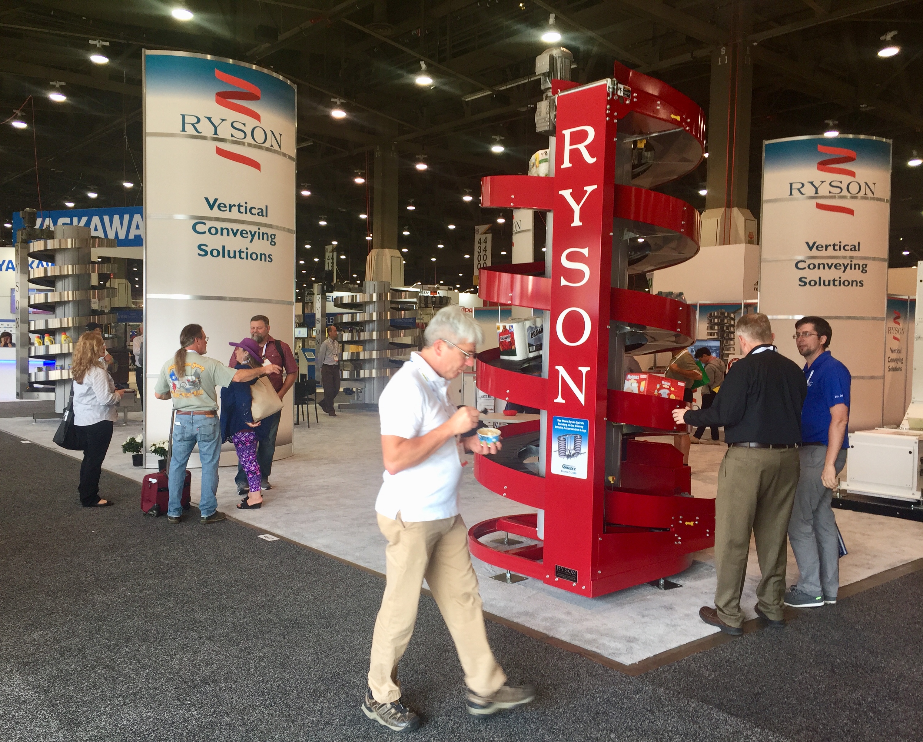 Ryson at Pack Expo this week. Vertical Conveying Solutions